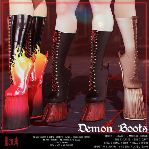 Second Life Marketplace - - wraith - Demon Boots - Gen X Classic