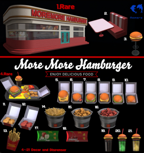 Second Life Marketplace - 01.[Mamere] More More Hamburger Rare