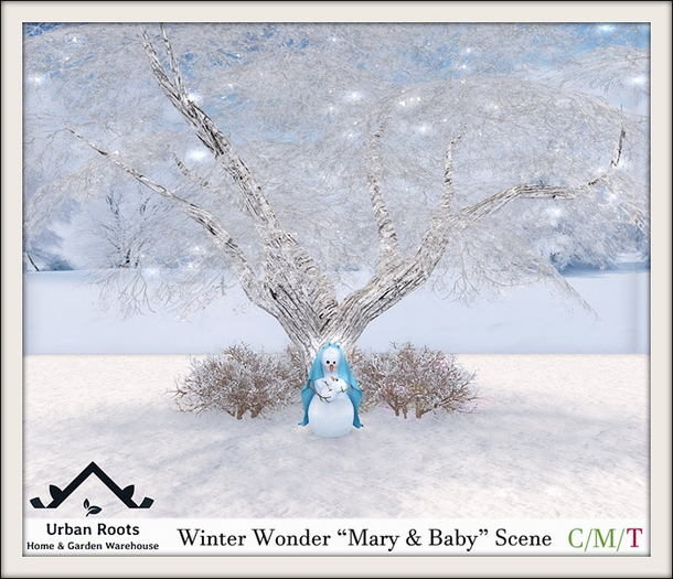 Second Life Marketplace - UR Winter Wonder "Mary & Baby" Scene