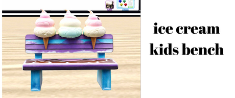 Second Life Marketplace - [MB] ice cream kids bench FP