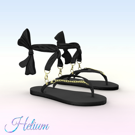 Second Life Marketplace - Black Chain Sandals Legacy