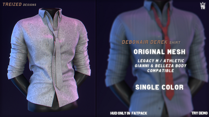 Second Life Marketplace - TREIZED Debonair Derek Shirt 6
