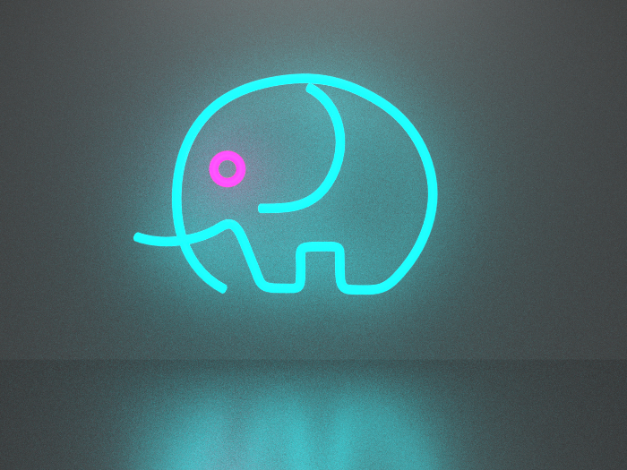 Second Life Marketplace - Elephant neon sign Full Permission