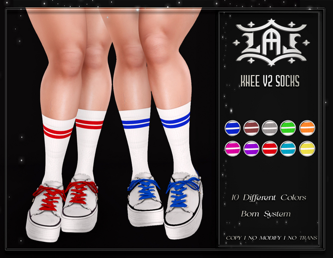 Second Life Marketplace - LAL-Knee Socks V2 Only Bom