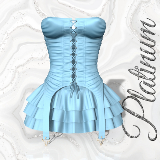 Second Life Marketplace - LEGACY PERKY Corset Outfit Sky