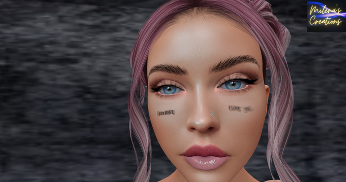 Second Life Marketplace - Face tape unisex "Oh wait,i love you" Lelutka ...