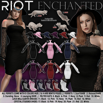 Second Life Marketplace - 06. RIOT / Enchanted Hat - Pink