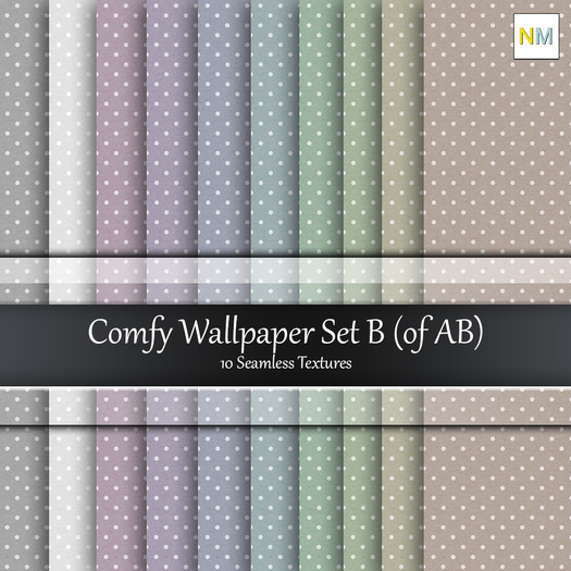 Second Life Marketplace - Comfy Wallpaper Set B 10 Seamless Wall ...