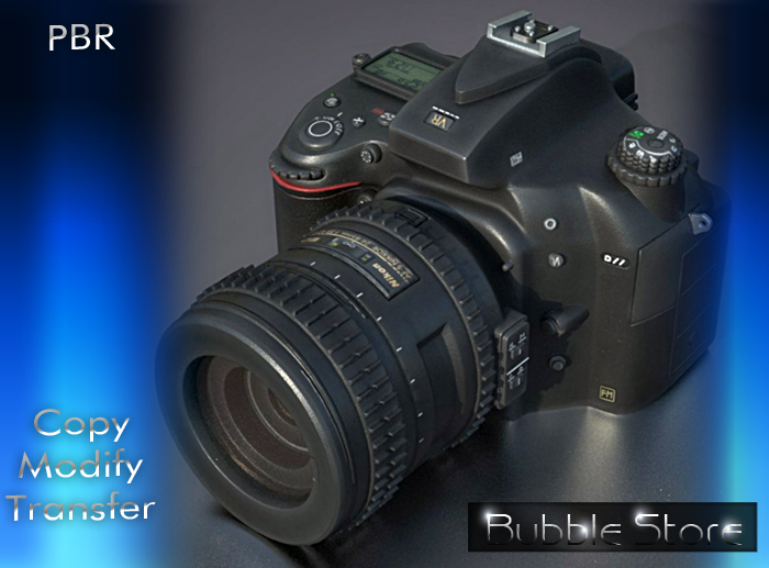 Second Life Marketplace - Bubble - Nikon Camera MESH FULL PERM PBR