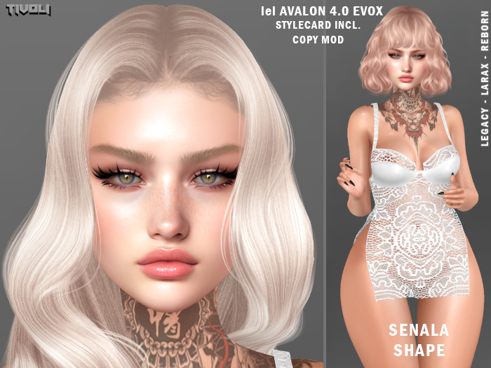 Second Life Marketplace - -Tivoli inc - Lelutka AVALON Shape 4.0 evox
