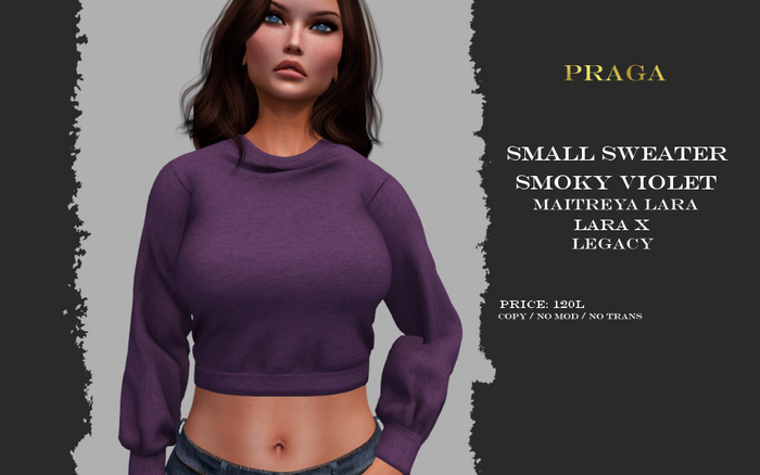 Second Life Marketplace - Praga small sweater - Smoky violet