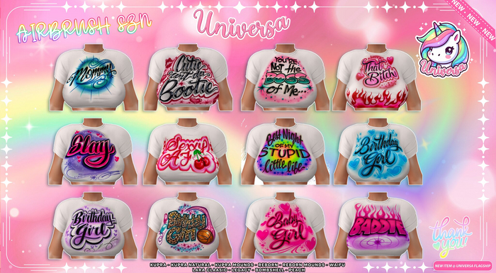 Second Life Marketplace - #UNIVERSA - Airbrush SZN - NOT MY BOSS ...