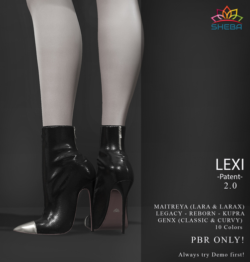 Second Life Marketplace - [Sheba] Lexi Boots *Patent 2.0 Demo