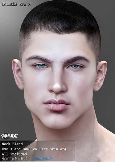 Second Life Marketplace - SAMURAI EvoX BOM Skin Benjamin FATPACK 6 ...