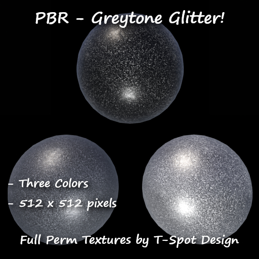 Second Life Marketplace - T-Spot PBR Materials - Greytone Glitter ...