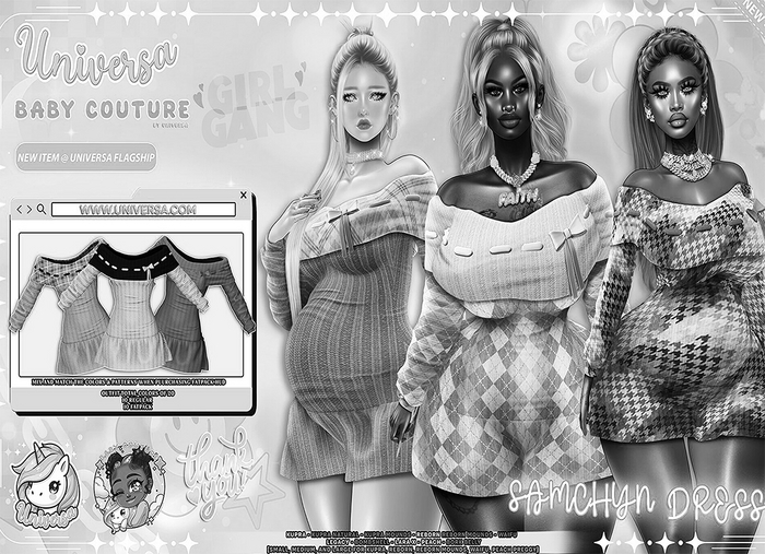 Second Life Marketplace - #UxBC - Samchyn Dress - DEMO -Kupra -LaraX ...