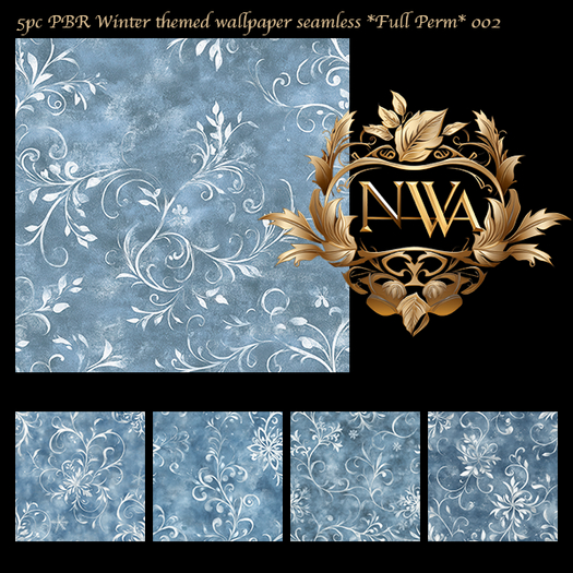 Second Life Marketplace - 5pc PBR Winter themed suede wallpaper texture ...