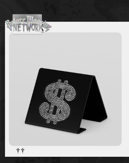 Second Life Marketplace - GMN. Bedazzled $$$ Buy Sign - Black
