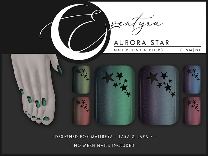 Second Life Marketplace - Eventyra - Maitreya Nail HUD - Aurora Star