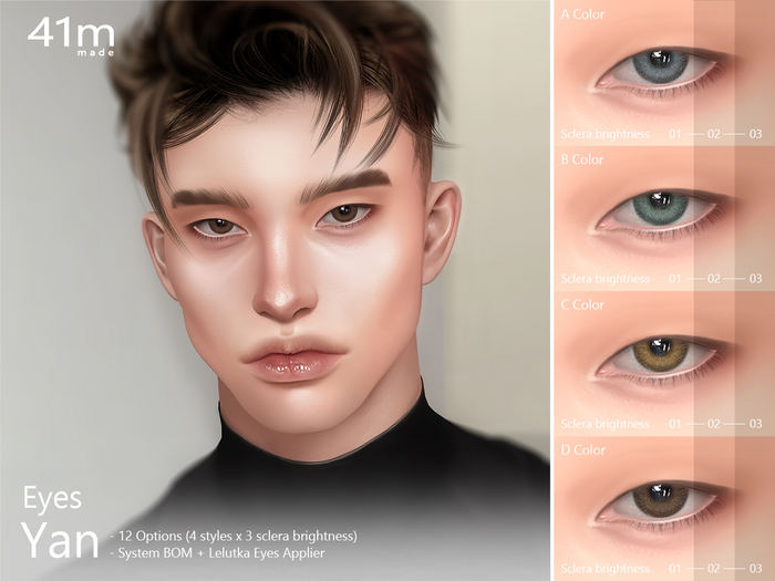 Second Life Marketplace - 41m / Eyes Yan: 12 Colors