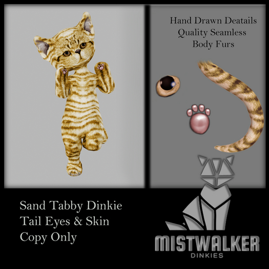 Second Life Marketplace - ~MwD~ Dinkie Skin / Eye - Tabby Sand (ADD ME)