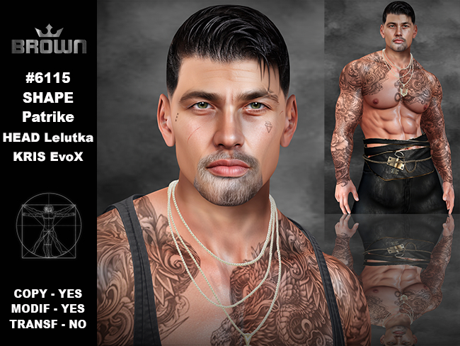 Second Life Marketplace - 6115 SHAPE Patrike HEAD Lelutka KRIS EvoX
