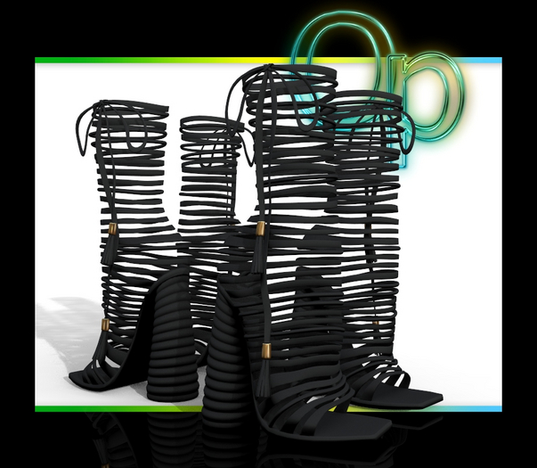 Second Life Marketplace - Black Gloria Heels Reborn