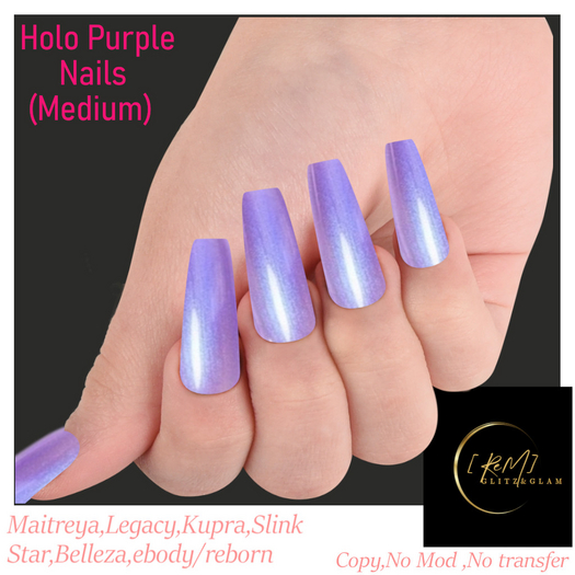 Second Life Marketplace - [ReM] Holo Purple Nails