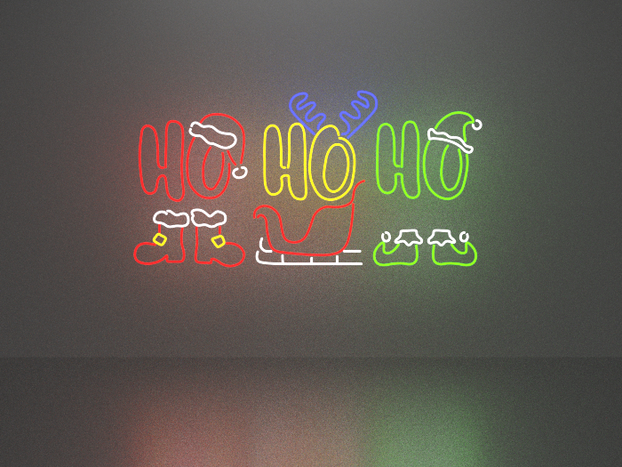 Second Life Marketplace - Ho Ho Ho 2 neon sign Full Permission