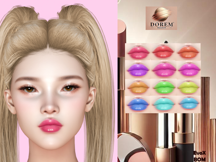 Second Life Marketplace - **DOREM BEAUTY** soft lipstickr-evox