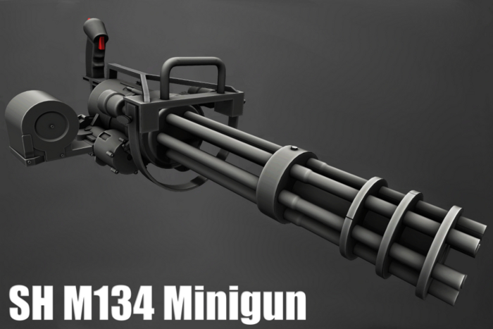 Second Life Marketplace - SH RP Prop Gun - M134 Minigun