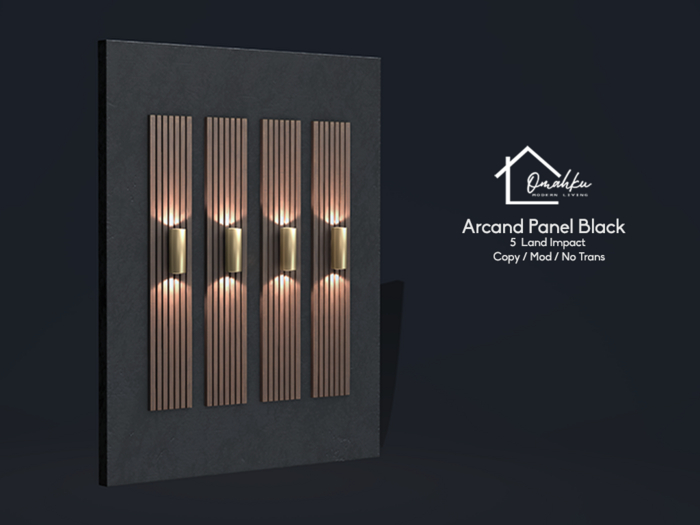 Second Life Marketplace - OMAHKU - Arcand Panel Black