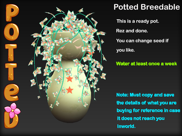 Second Life Marketplace - Potted ~ Elven Princess Ivy Pot - Lyrielle 1