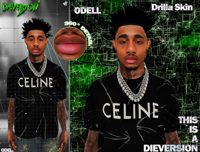 Second Life Marketplace - /DV/ Drilla Demo Skin (Odell)