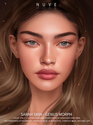Second Life Marketplace - Nuve. Sarah skin Sunkissed - Genus MORPH