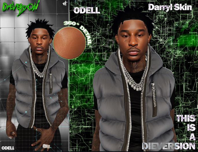 Second Life Marketplace - /DV/ Darryl Demo Skin (Odell)