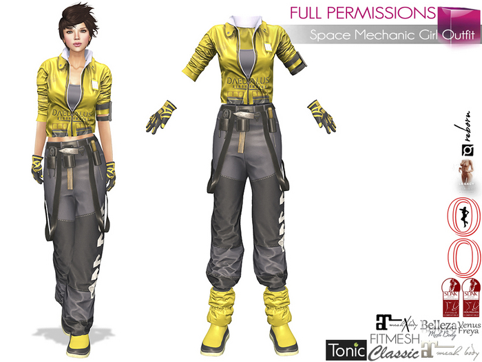 Second Life Marketplace - 5in1 Full Perm Female Cyberpunk Space ...