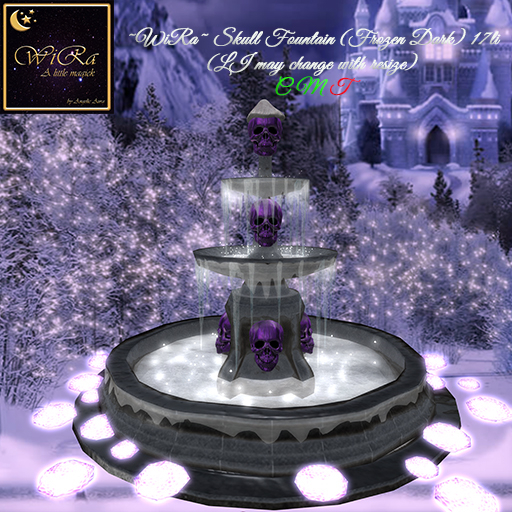 Second Life Marketplace - ~WiRa~ Skull Fountain (Frozen Dark) (BOX)