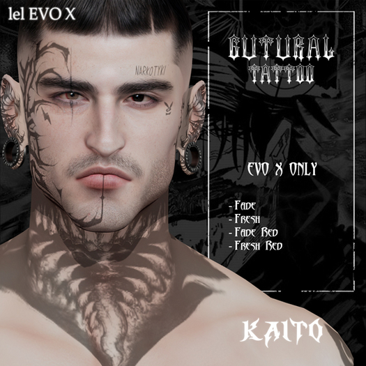 Second Life Marketplace - [KAITO] Gutural Tattoo