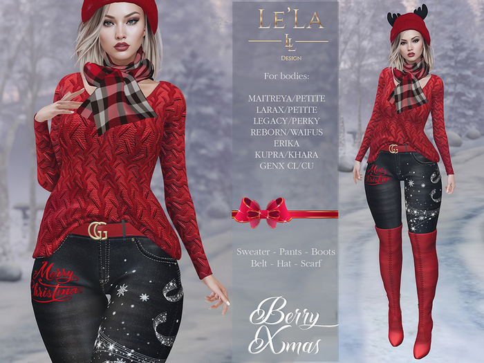 Second Life Marketplace - {Le'La} Berry Xmas Outfit