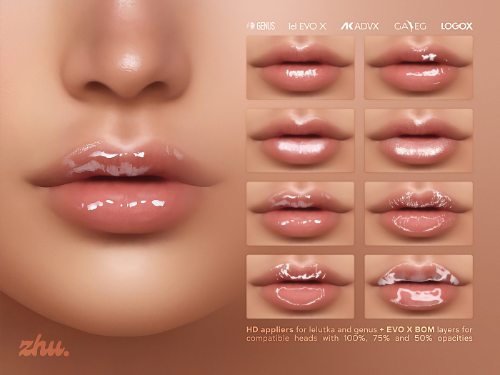 Second Life Marketplace - zhu. Topper lipgloss evo x genus