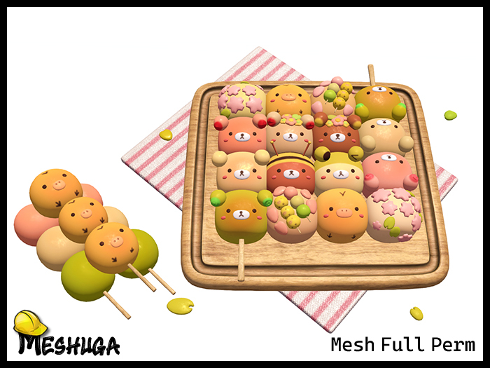 Second Life Marketplace - Meshuga Kawaii Japanese Dango FULL PERM MESH