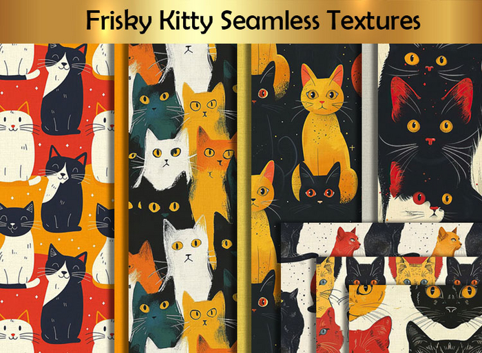 Second Life Marketplace - Frisky Kitty Seamless Textures B