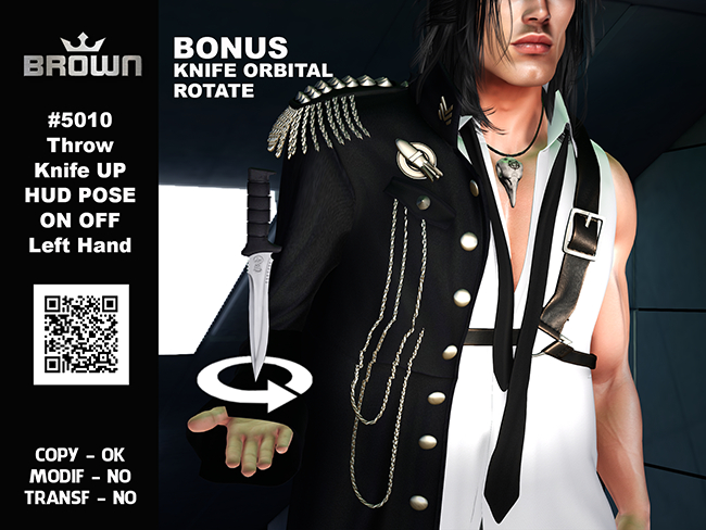 Second Life Marketplace - 5010 Throw Knife UP - HUD POSE ON OFF - BONUS ...