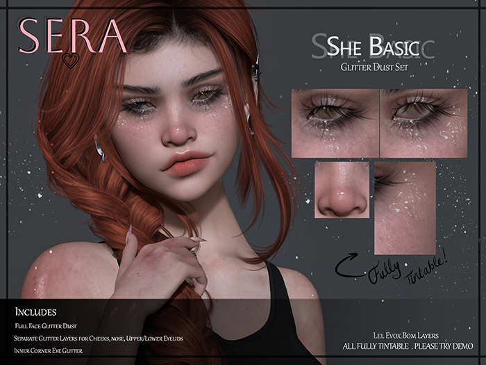 Second Life Marketplace - Sera - She Basic - Glitter Dust Set - BOM Evox
