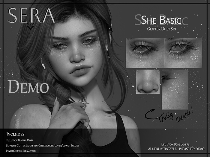 Second Life Marketplace - Sera - She Basic - Glitter Dust Set - DEMO