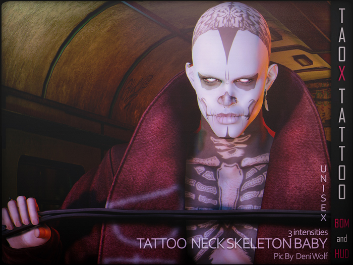 Second Life Marketplace - TAOX TaTToo Neck Skeleton Baby BoM [ Bakes on ...