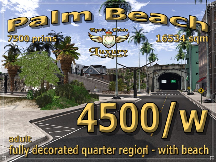 Second Life Marketplace - Palm Beach full developed Quarter Region 7500 ...