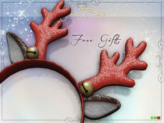 Second Life Marketplace - [MF] Wearable freebie Christmas Headband (boxed)