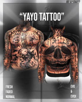 Second Life Marketplace - #Just4P$ "Yayo Tattoo" EVO & EVOX